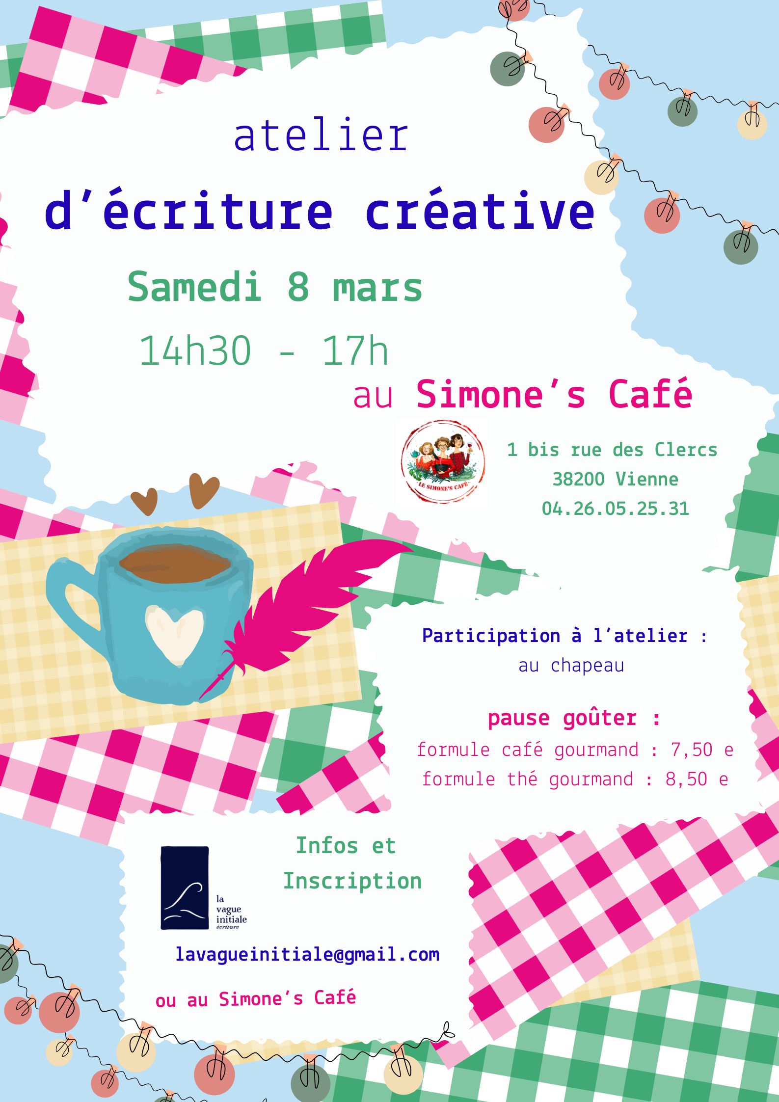 Atelier d'écriture créative - Le Simone's café